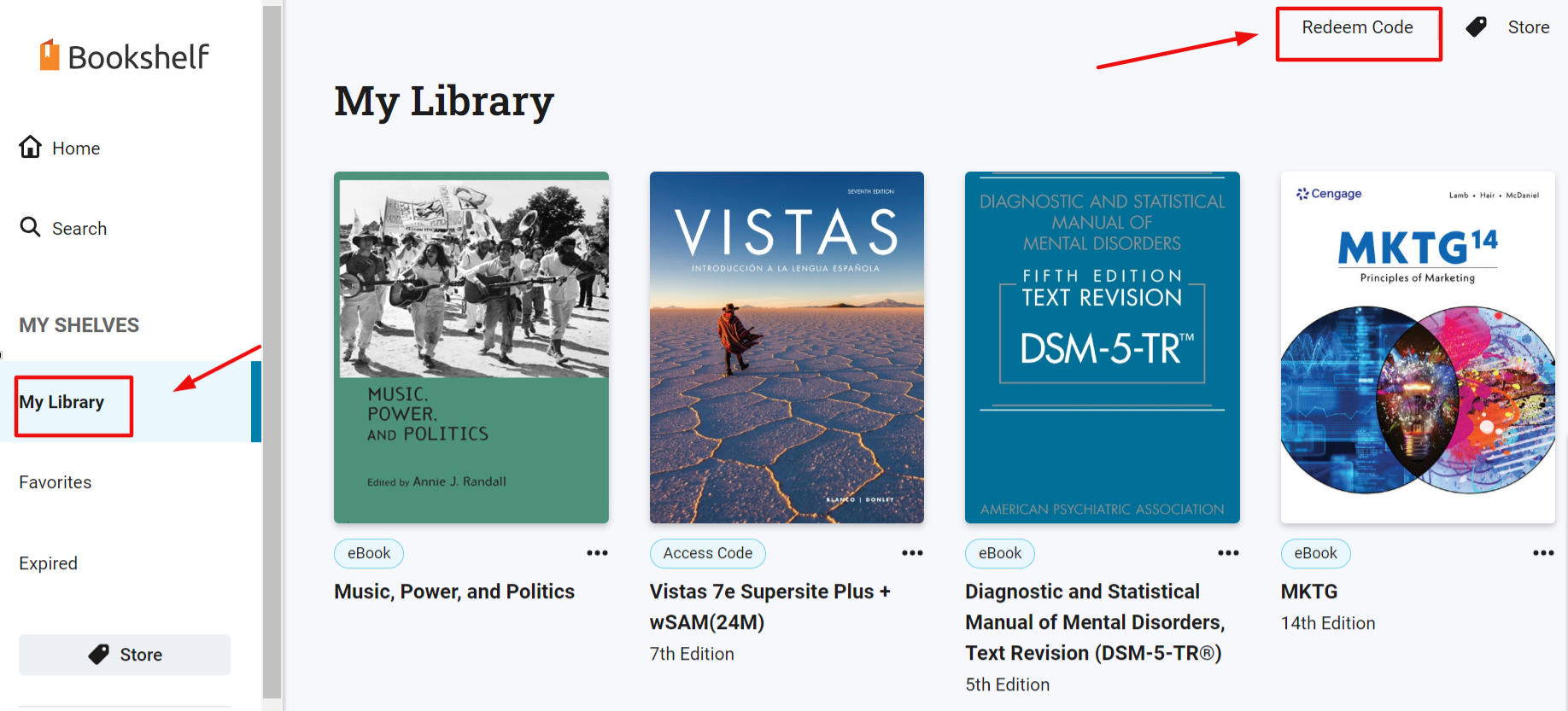 How To Redeem A VitalSource Access Code purchased at a Bookstore Point ...