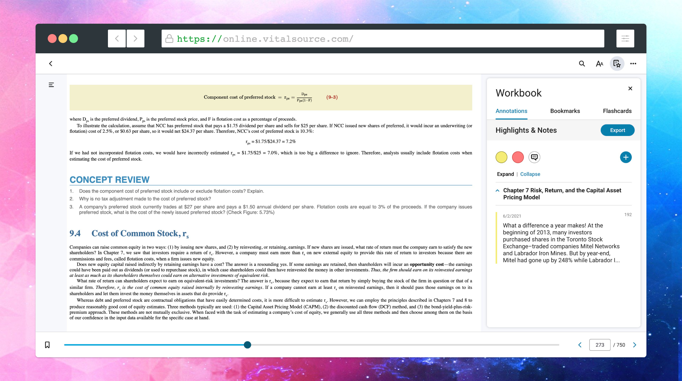 Bookshelf eTextBook Workbook – VitalSource Support