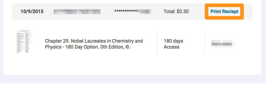 Requesting Receipts – Bookshelf Support